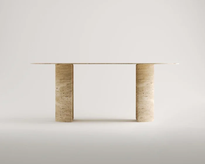 Baron Travertine Dining Table - ABK DECOR
